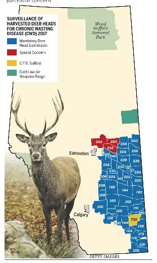 SURVEILLAN­CE MAP FOR TRACKING CHRONIC WASTING DISEASE IN ALBERTA DEER ...
