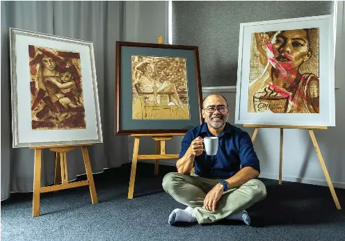 A unique blend: Coffee painter brews up an exhibition of fine art - PressReader