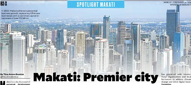Makati: Premier city of today, tomorrow - PressReader