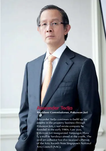 Alexander Tedja President Commission­er, Pakuwon Jati - PressReader
