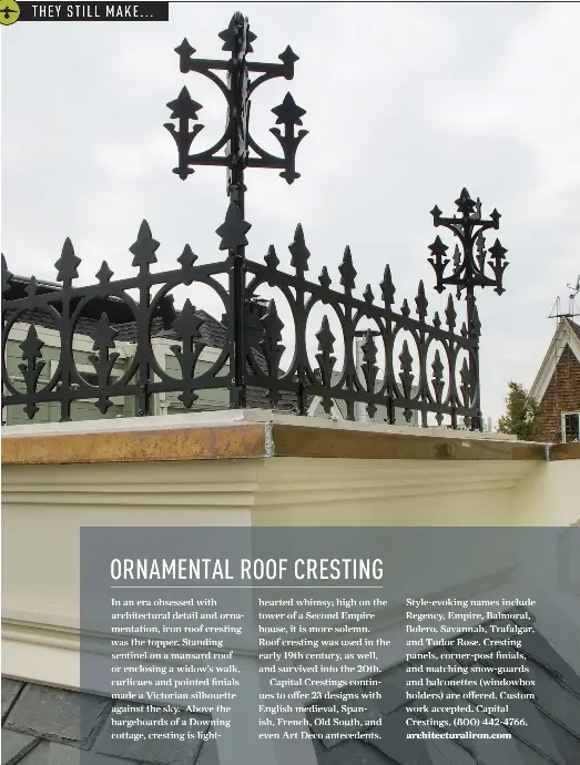 ORNAMENTAL ROOF CRESTING - PressReader