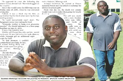 Chidhumo, Masendeke jail mate shares 21-year journey from death row to ...