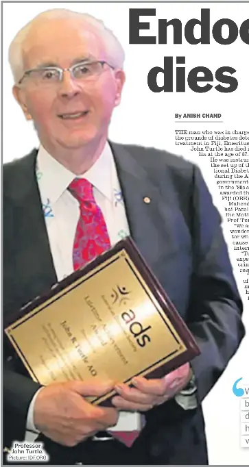 Endocrinol­ogist dies at age 87 - PressReader