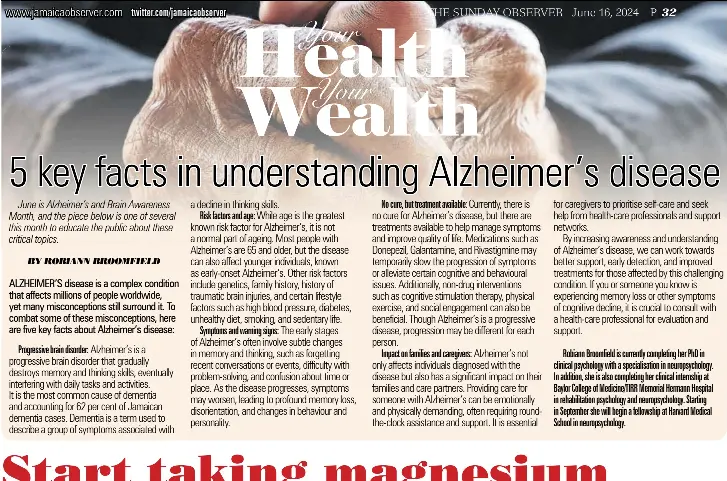 5 key facts in understand­ing Alzheimer’s disease - PressReader