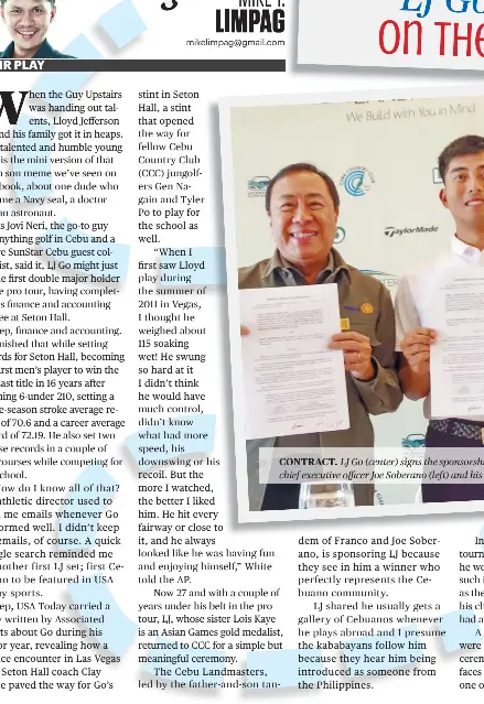 LJ Go: Cebuano on THE ASIAN TOUR - PressReader