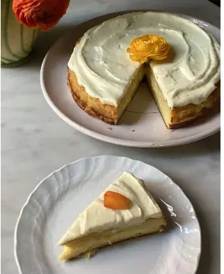Rachel Roddy’s recipe for almond and potato cake with lemon curd and ...