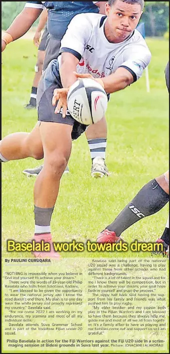 Baselala works towards dream - PressReader