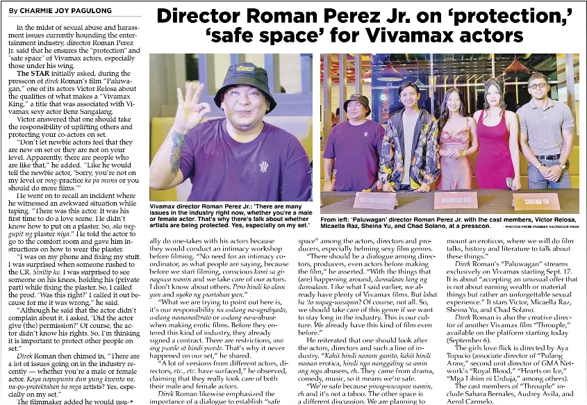 Director Roman Perez Jr. on ‘protection,’ ‘safe space’ for Vivamax ...