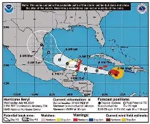 Latest projection­s put Beryl near Texas - PressReader