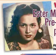 Ester Magalona: Pre-war and post-war actress - PressReader