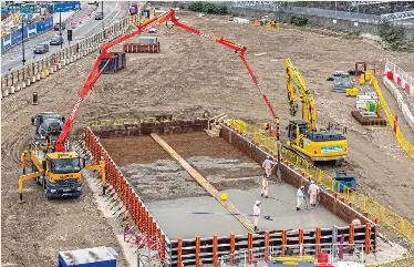 HS2 lays ‘earth-friendly concrete’ at Euston site - PressReader