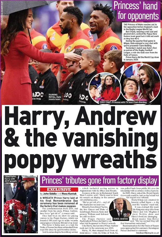 Harry, Andrew & the vanishing poppy wreaths - PressReader