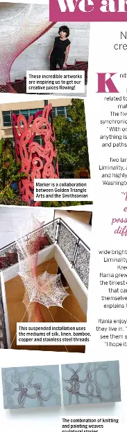 “From a single strand of thread, we are all connected” - PressReader