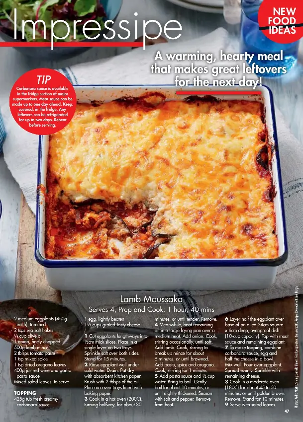 Lamb Moussaka - PressReader