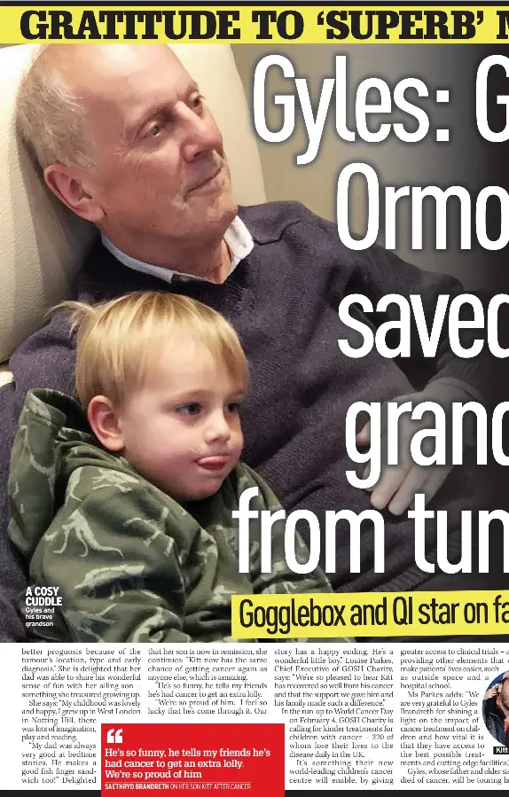 BRANDRETH’S GRATITUDE TO ‘SUPERB’ MEDICS Gyles: Great Ormond’s saved my ...