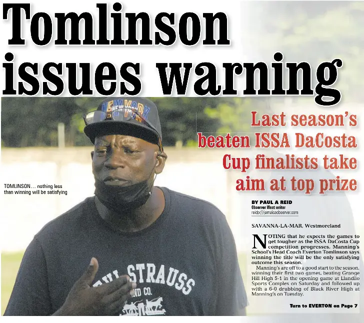 Tomlinson issues warning - PressReader