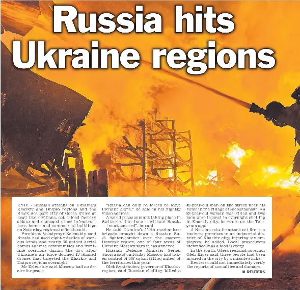 Russia hits Ukraine regions - PressReader