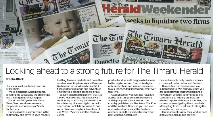 Looking ahead to a strong future for The Timaru Herald - PressReader