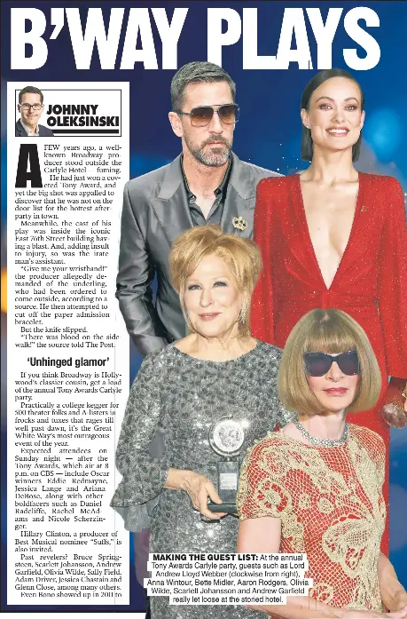 B’WAY PLAYS HARD AFTER TONYS HARD AFTER TONYS - PressReader