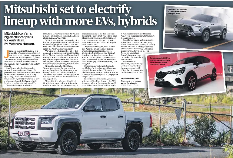 Mitsubishi set to electrify lineup with more EVs, hybrids - PressReader
