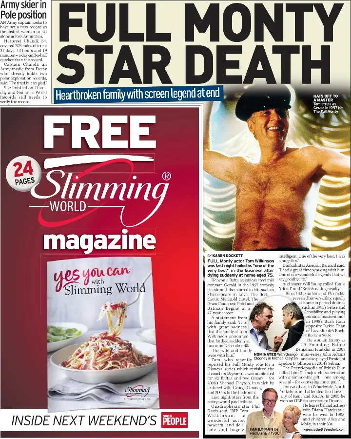 FULL MONTY STAR DEATH - PressReader
