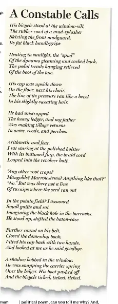 😎 Constable calls poem. Seamus Heaney Poem Summary Flashcards. 2019-02-20