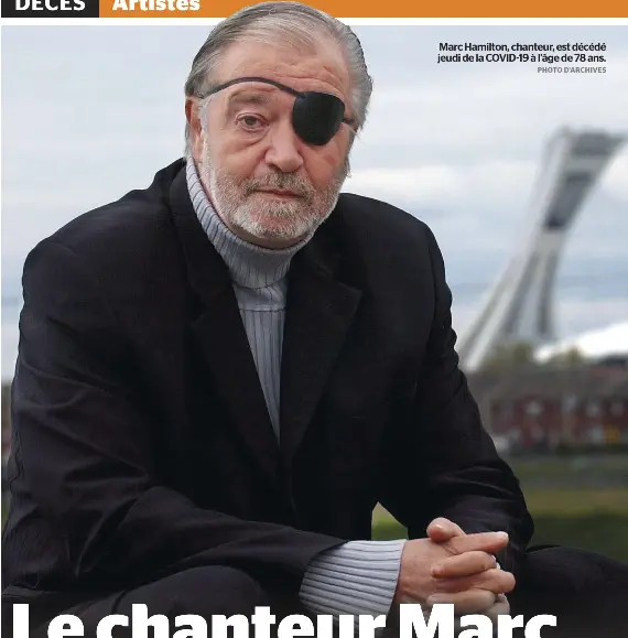 Le chanteur Marc Hamilton n’est plus - PressReader