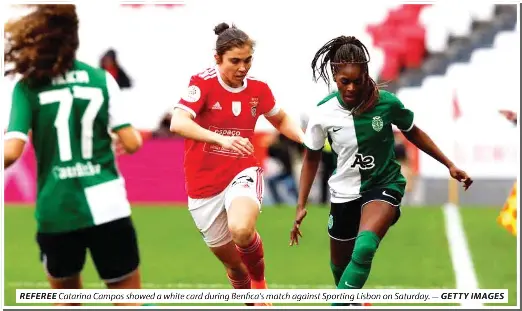 REFEREE SHOWS WHITE CARD - PressReader