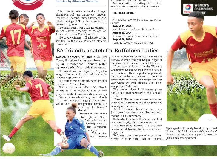 SA friendly match for Buffaloes Ladies - PressReader