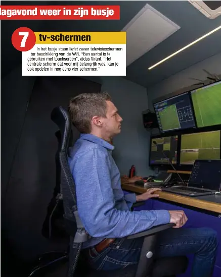 Zo gaat het eraan toe in het busje van de videorefs - PressReader