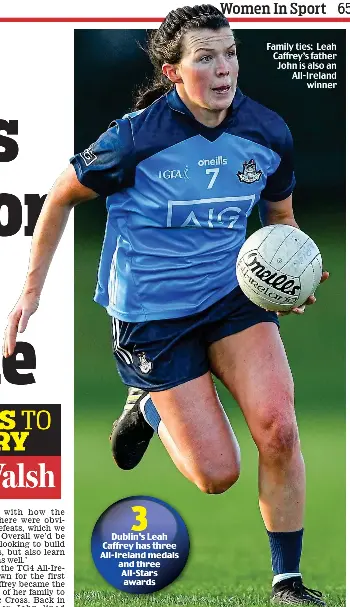 Blue blood Caffrey has taken senior squad role in her stride - PressReader