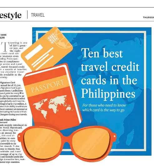 Ten best travel credit cards in the Philippine­s - PressReader