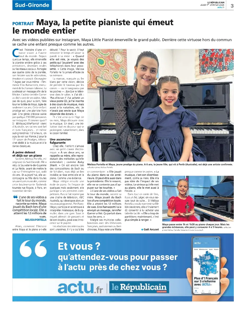 Maya, la petite pianiste qui émeut le monde entier - PressReader