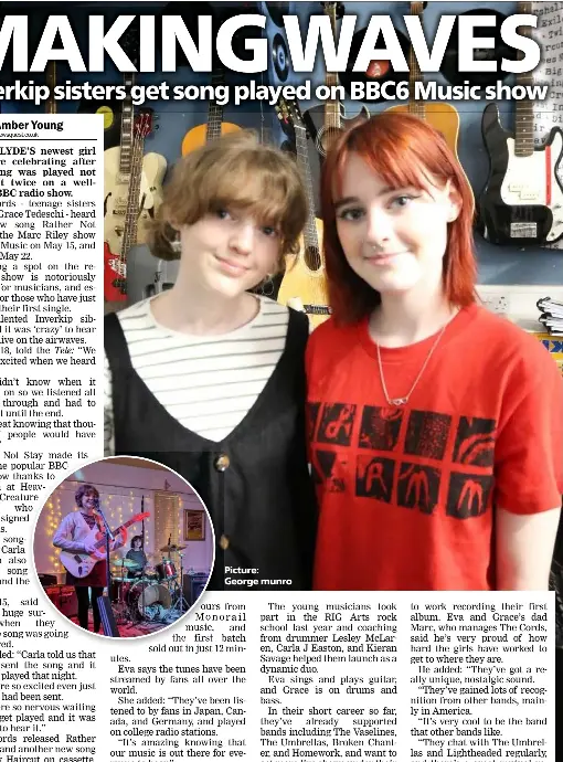 MAKING WAVES Inverkip sisters get song played on BBC6 Music show - PressReader