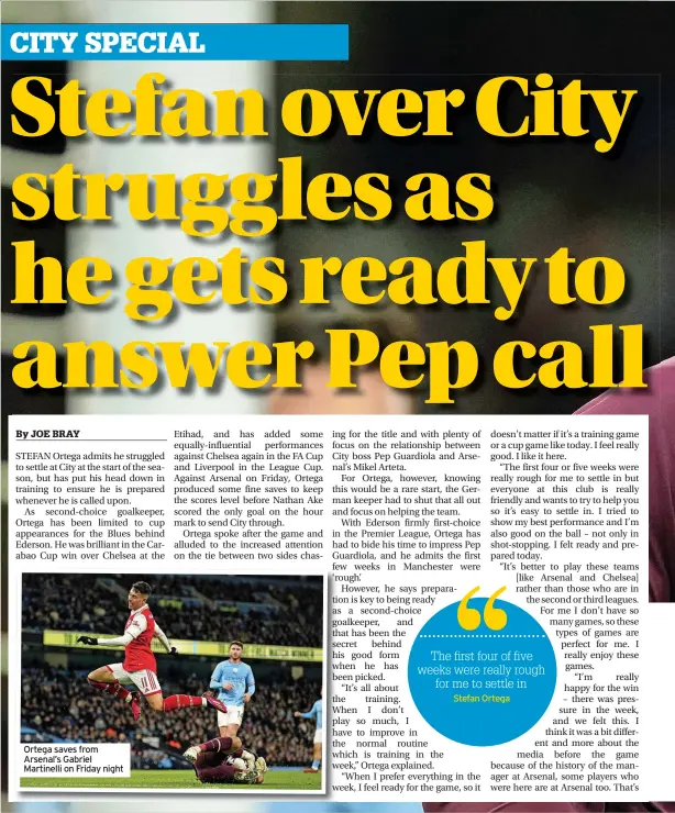 Stefan over City struggles as he gets ready to answer Pep call - PressReader