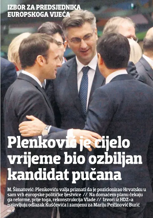 Plenković je cijelo vrijeme bio ozbiljan kandidat pučana - PressReader