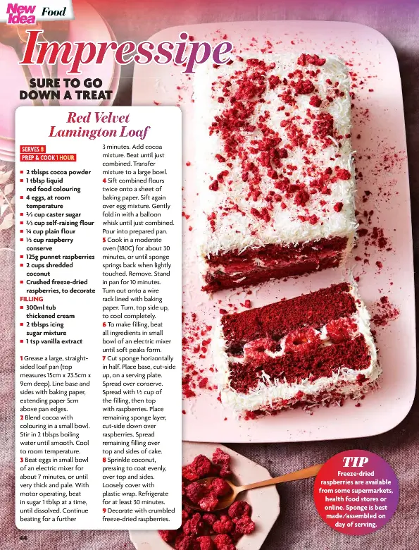 Red Velvet Lamington Loaf - PressReader