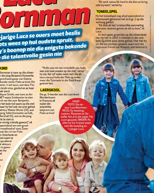 Luca Bornman skitter in die nuwe Fiela se kind-fliek - PressReader