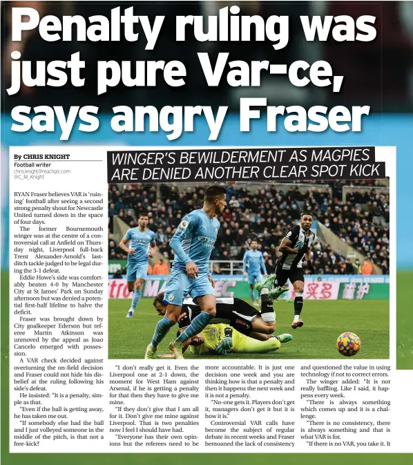 Penalty ruling was just pure Var-ce, says angry Fraser - PressReader