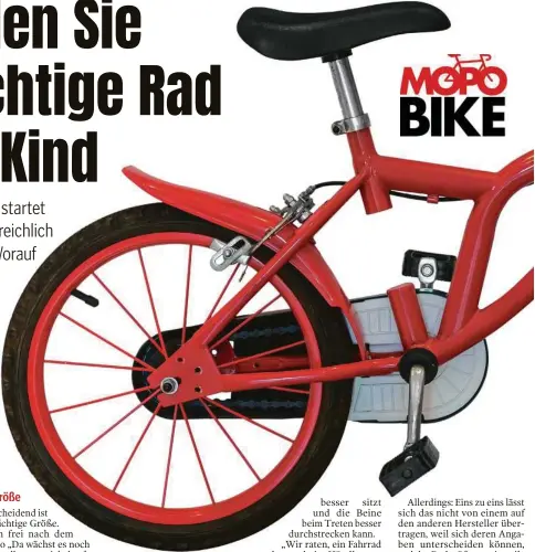 So finden Sie das richtige Rad für Ihr Kind - PressReader