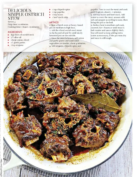 DELICIOUS SIMPLE OSTRICH STEW - PressReader