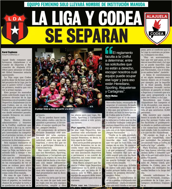 LA LIGA Y CODEA SE SEPARAN - PressReader