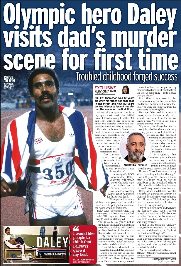 Olympic hero Daley visits dad’s murder scene for first time - PressReader