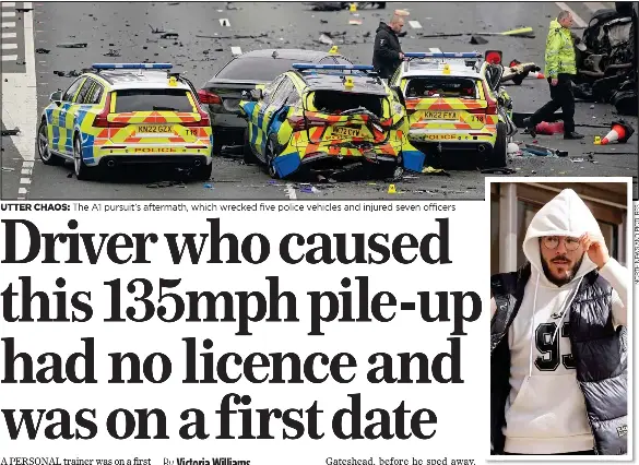 Driver who caused this 135mph pile-up had no licence and was on a first ...