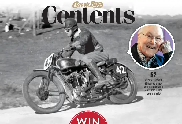 We go to lunch with 96-year-old Murray Walker (inset), who’s a bike-mad ...