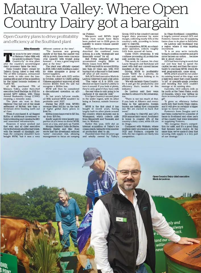 Mataura Valley: Where Open Country Dairy got a bargain - PressReader
