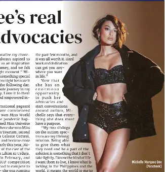 Michelle Marquez Dee’s real inspiratio­n for her advocacies - PressReader