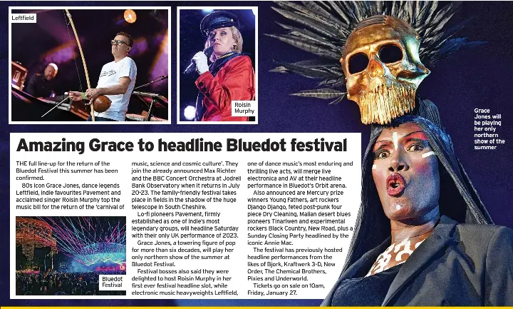Amazing Grace to headline Bluedot festival - PressReader
