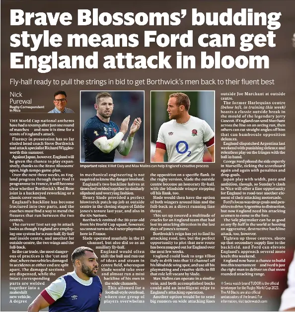 Brave Blossoms’ budding style means Ford can get England attack in bloom - PressReader