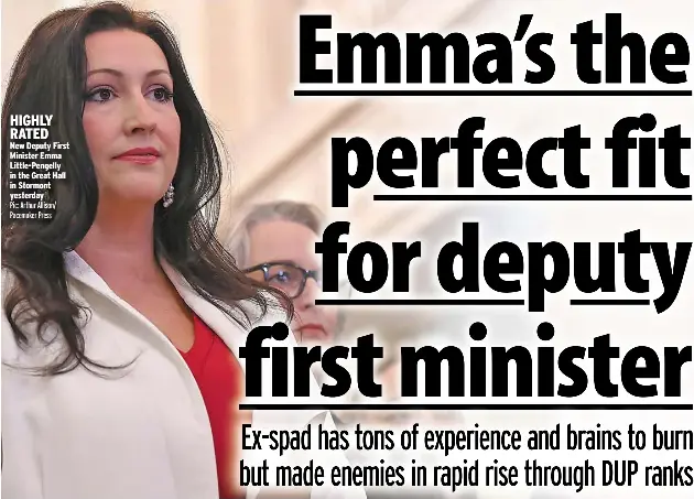 Emma’s the perfect fit for deputy first minister Ex-spad has tons of experience and brains to ...